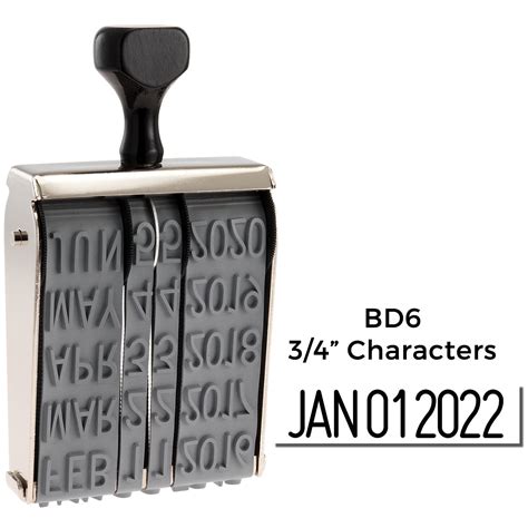 Extra Large Date Stamp For Warehouse Inventory Management Heavy Duty 34 Character Industrial