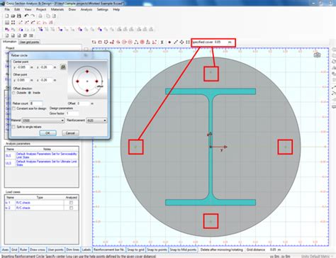 example 9 check of user defined reinforcement pattern in a composite