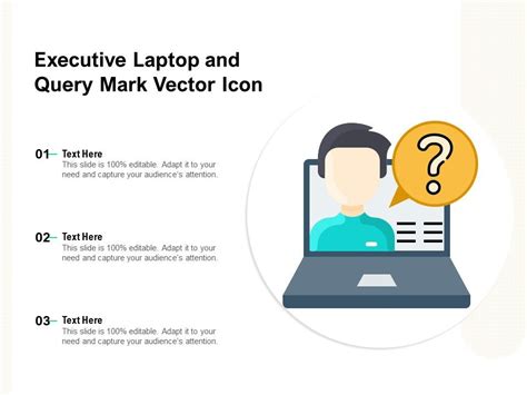 Executive Laptop And Query Mark Vector Icon Ppt Powerpoint Presentation Gallery Information Pdf