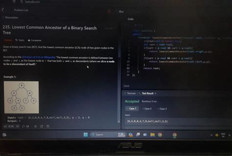 Day 52 Of 100daysofleetcode Challenge Find The Lowest Common Ancestor Saiyam Sahu Posted On