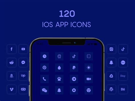 Iphone Ios 14 App Icons Pack Aesthetic Icons Minimalistic Etsy