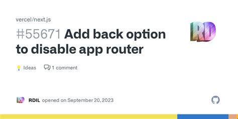 Add Back Option To Disable App Router Vercel Next Js Discussion GitHub