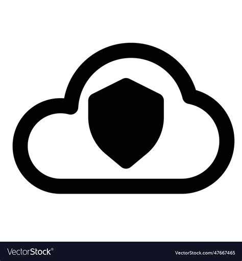 Cloud Security Protects The Stored Data Royalty Free Vector