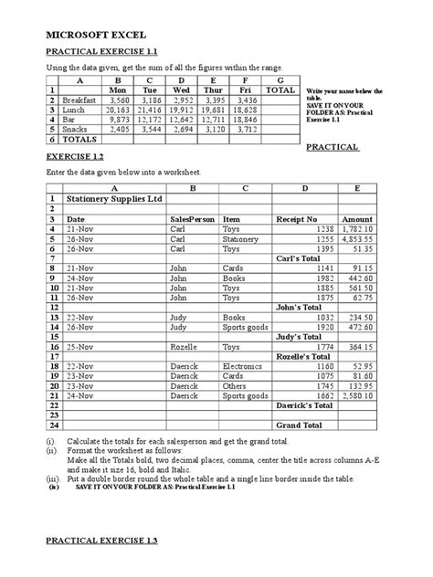 Practical Exercises Spreadsheets Pdf Payroll Salary Practical Exercises Spreadsheets Pdf Payroll Salary