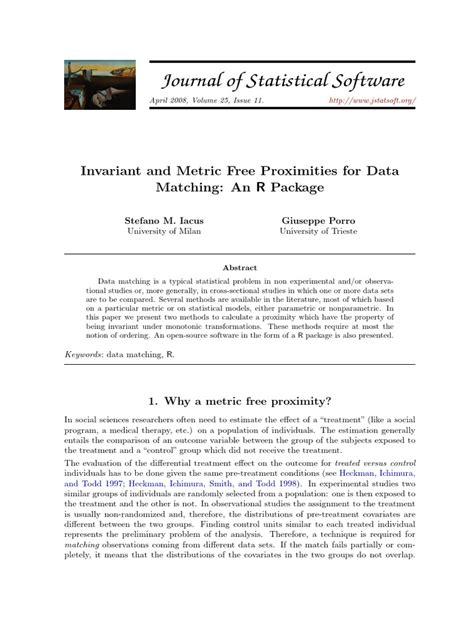 ver invariant and metric free proximities for data jss v025 i11 pdf