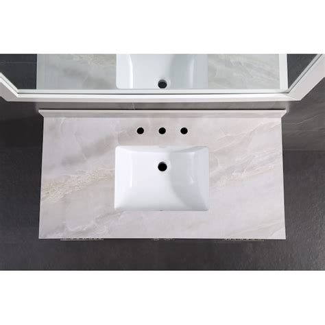 Homlux 43 In X 22 In Light Jade Porcelain Stone Undermount Single Sinks