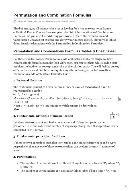 SOLUTION Cbse Entrance Exam Permutation And Combination Formulas Studypool