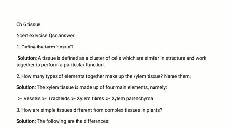 Science Ch6 Ncert Exercise Question Answer Youtube
