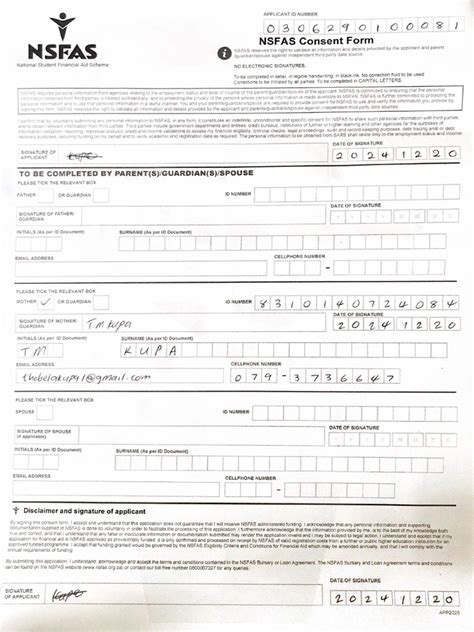 Nsfas 2025 Application Consent Form Pdf