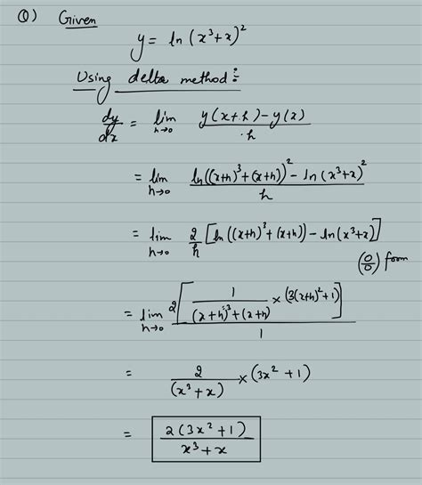 [solved] 2 15points use the delta method to find dy dx for y in x 3 x