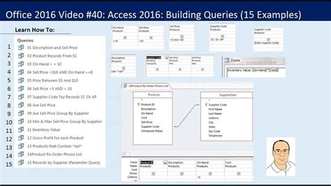 Office Video Access Building Queries In Access Examples Teaching Video