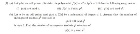 Solved A Let P Be An Odd Prime Consider The Chegg Com