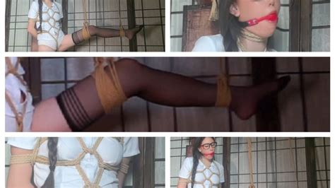 Yoke Bind Wand Ballgag Chains Shibari Struggling Constrain Rope Bongage Tight Bdsm Single Leg