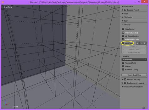 How To Create A D Grid Floor Basics Interface Blender Artists Community
