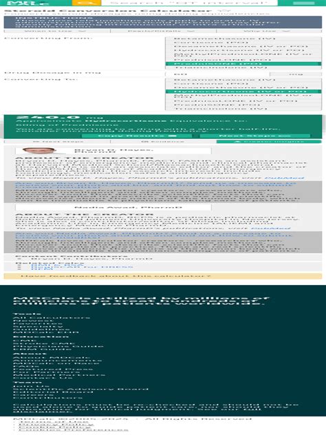 Steroid Conversion Calculator Download Free Pdf Corticosteroid Drugs
