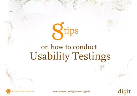 8 Tips On How To Conduct Usability Testings Pdf