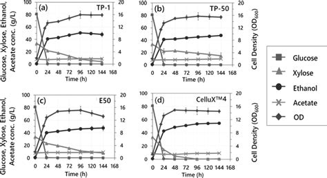 Time Profiles For The Fermentation Of Steam Exploded And Un Detoxified Download Scientific