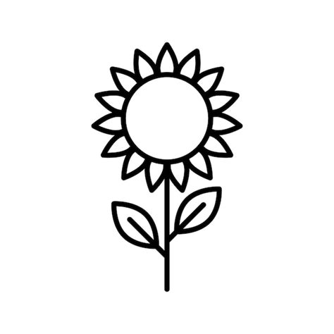 Premium Vector Sunflower Icon Set Flower Summer Art Vector Symbol In
