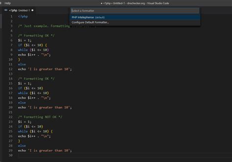 formatting behavior issue · issue 1094 · bmewburn vscode intelephense