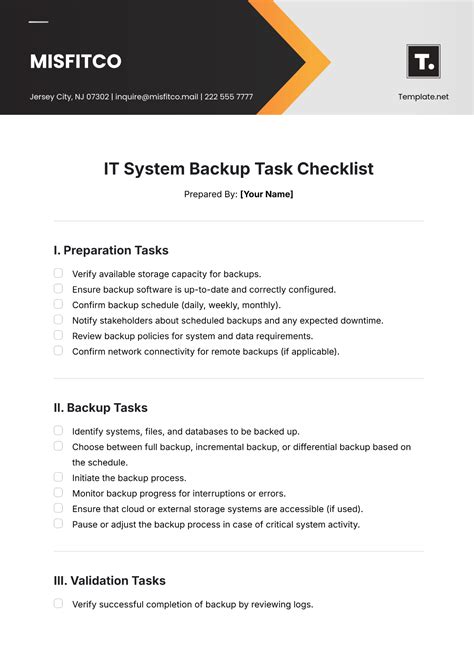 Free Task Checklist Templates Editable And Printable