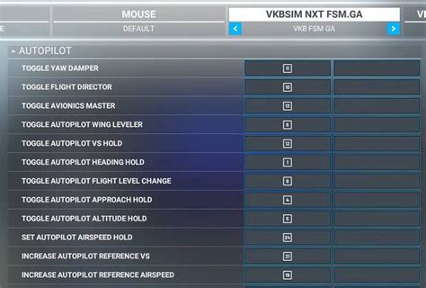 Reference Msfs Keybind Mapping For Vkb Fsm Ga Module Updated For