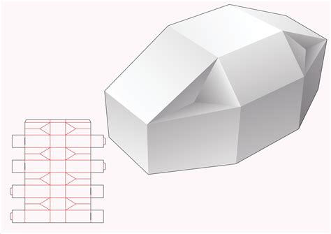Unique Shaped Gift Box Template Vector Art At Vecteezy