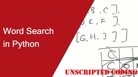 Building A Word Search In Python Unscripted Coding Youtube