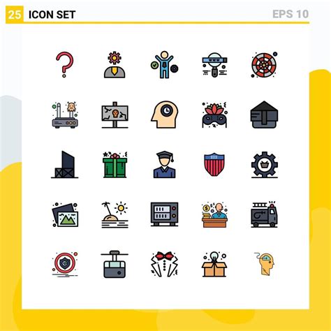 User Interface Pack Of 25 Basic Filled Line Flat Colors Of Color Catalog Web Support Search