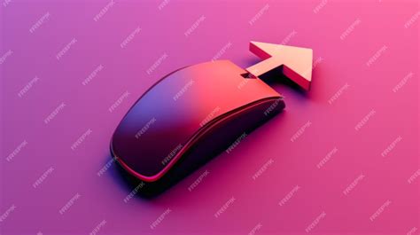 A Computer Mouse Is Shown With A Arrow Pointing To The Right Premium Ai Generated Vector