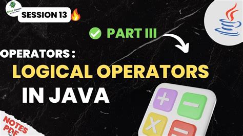 Session 13 Logical Operators In Java Beginner To Professional
