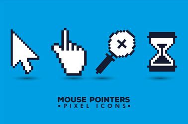 Pixel Cursor Vector Images Over