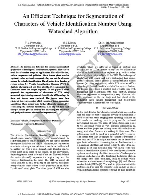 Pdf 15ijaest Vol No 5 Issue No 2 An Efficient Technique For