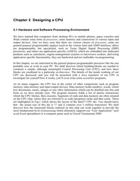 Chapter Designing A CPU