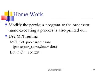 Introduction To MPI PPT Programming Languages Computing
