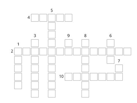 School subjects game - Кроссворд