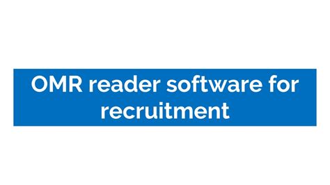 Ppt Omr Reader Software For Recruitment Powerpoint Presentation Free Download Id13091893
