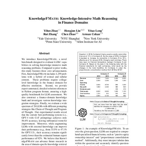 Financemath Knowledge Intensive Math Reasoning In Finance Domains