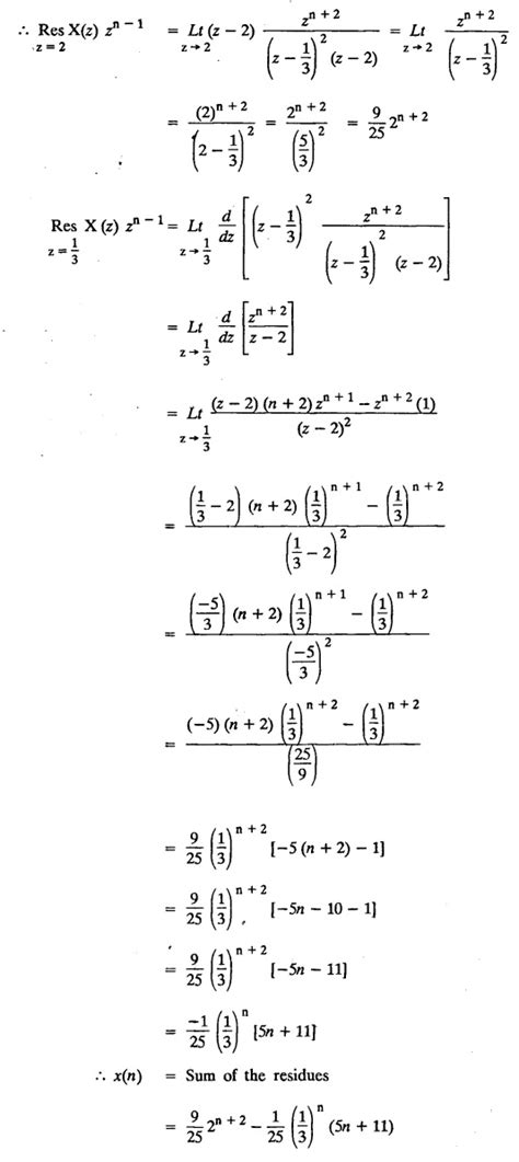 Inverse Z Transform Definition Solved Example Problems