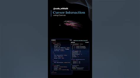 Cursor Interaction Using Canvas🧑‍💻 Coding Programming 2024 Javascript Html Csstricks
