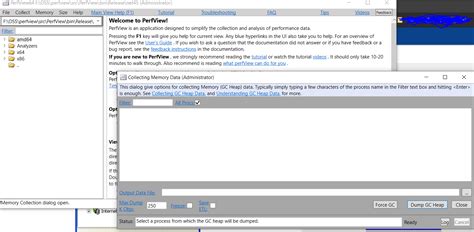 Unable To Use Heap Snapshot Window Issue 1459 Microsoft Perfview