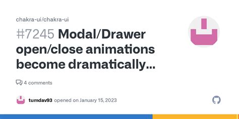 Modal Drawer Open Close Animations Become Dramatically Slow When The DOM Node Size Is More Than