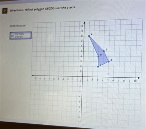 solved directions reflect polygon abcde over the y axis clack to