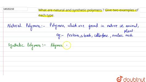 Polymers Examples