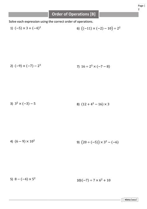 Order Of Operations Pdf