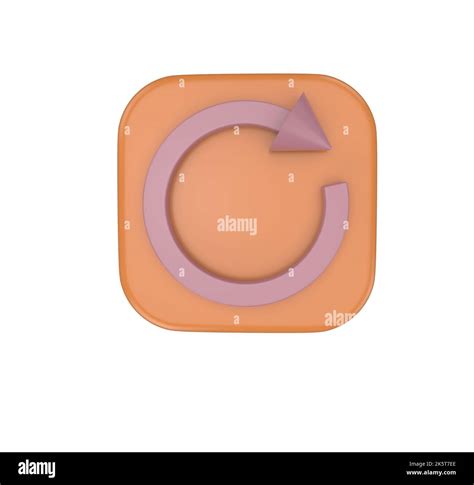 Minimal 3d Illustration Icon Rotate Right Reload Refresh Arrow