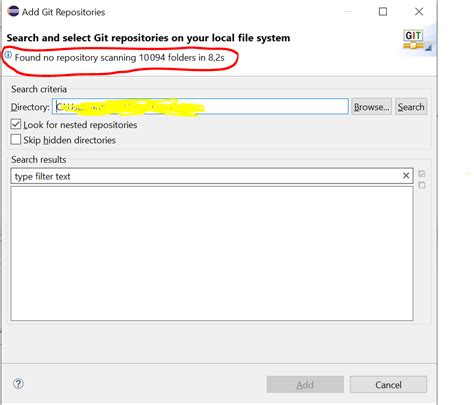 Java Issue With Adding An Existing Git Repository Using Egit Stack