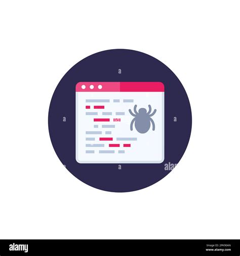 Computer Bug Icon Flat Vector Stock Vector Image And Art Alamy
