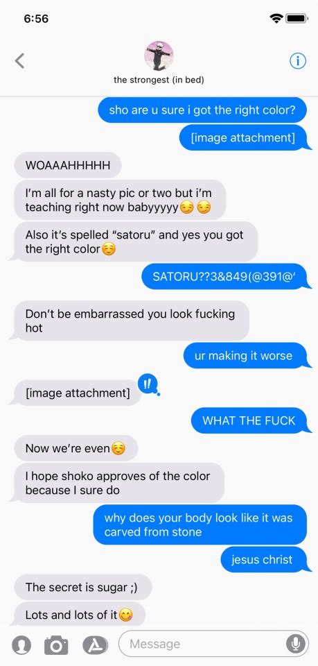 accidentally sending the jjk characters nudes pre relationship ʚ incl gojo geto nanami