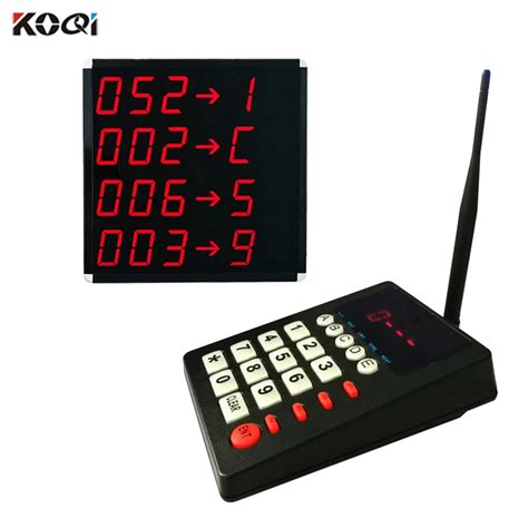 Koqi Queue Call System Wireless Calling System 4pcs Counter Keypad 1