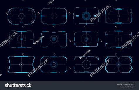 Hud Aim Control Frames Ui Game Stock Vector Royalty Free Shutterstock
